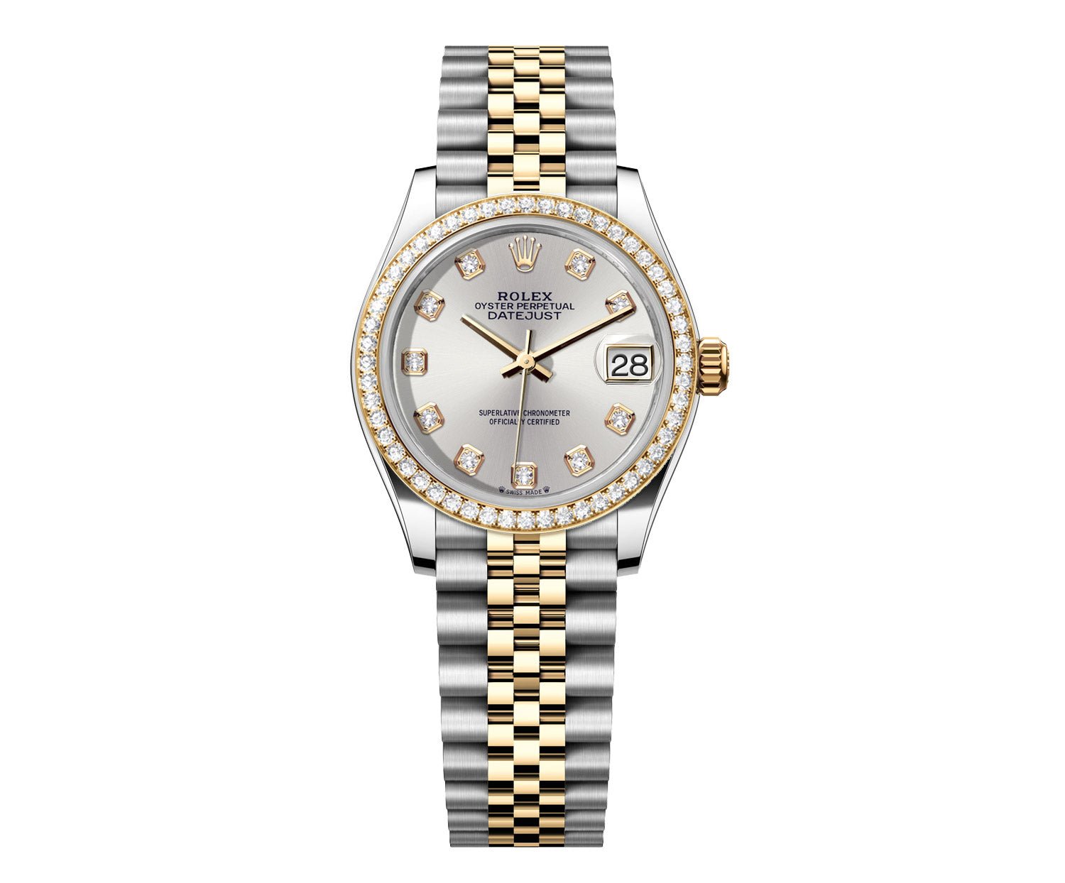 Rolex DateJust 31mm Silver Gem Dial-Diamond Bezel 1.85ct - Watches | Mr ...