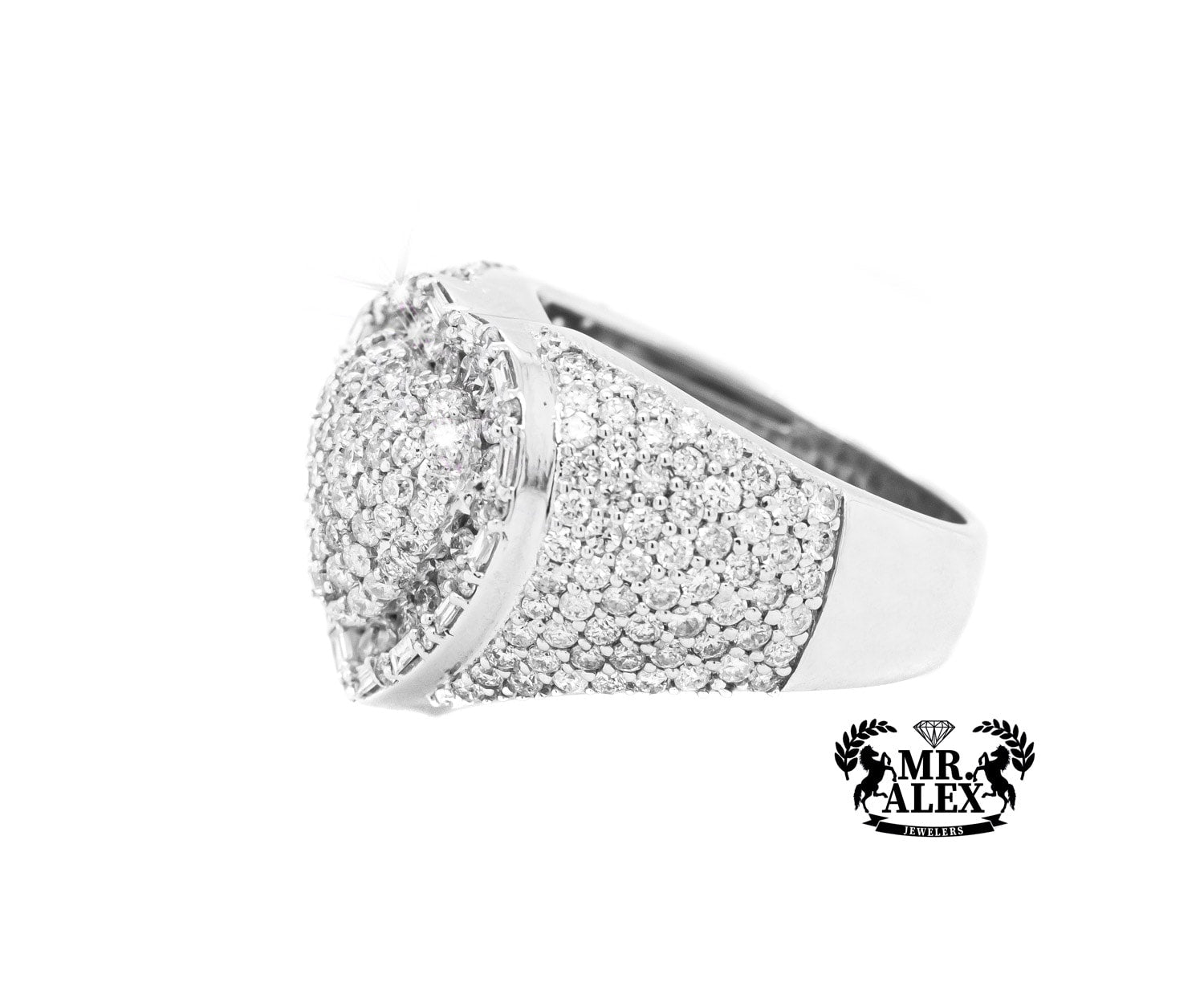 10k Big 3D Heart Diamond Ring 3.75ct - Rings | Mr. Alex Jewelry