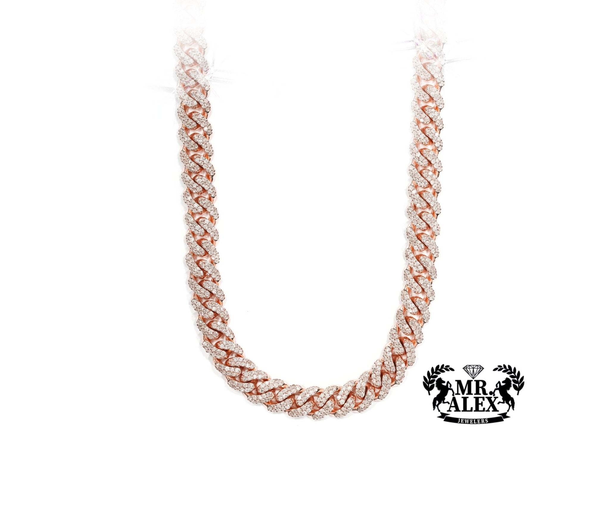 10k Cuban Link Diamond Chain 7.55ct - Necklaces | Mr. Alex Jewelry