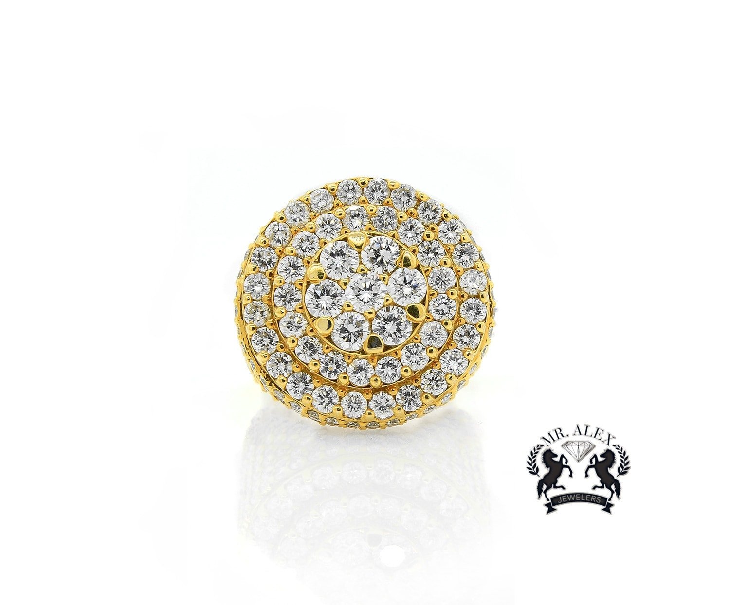 14K Diamond Ball Diamond Ring 7.66ct - Rings | Mr. Alex Jewelry