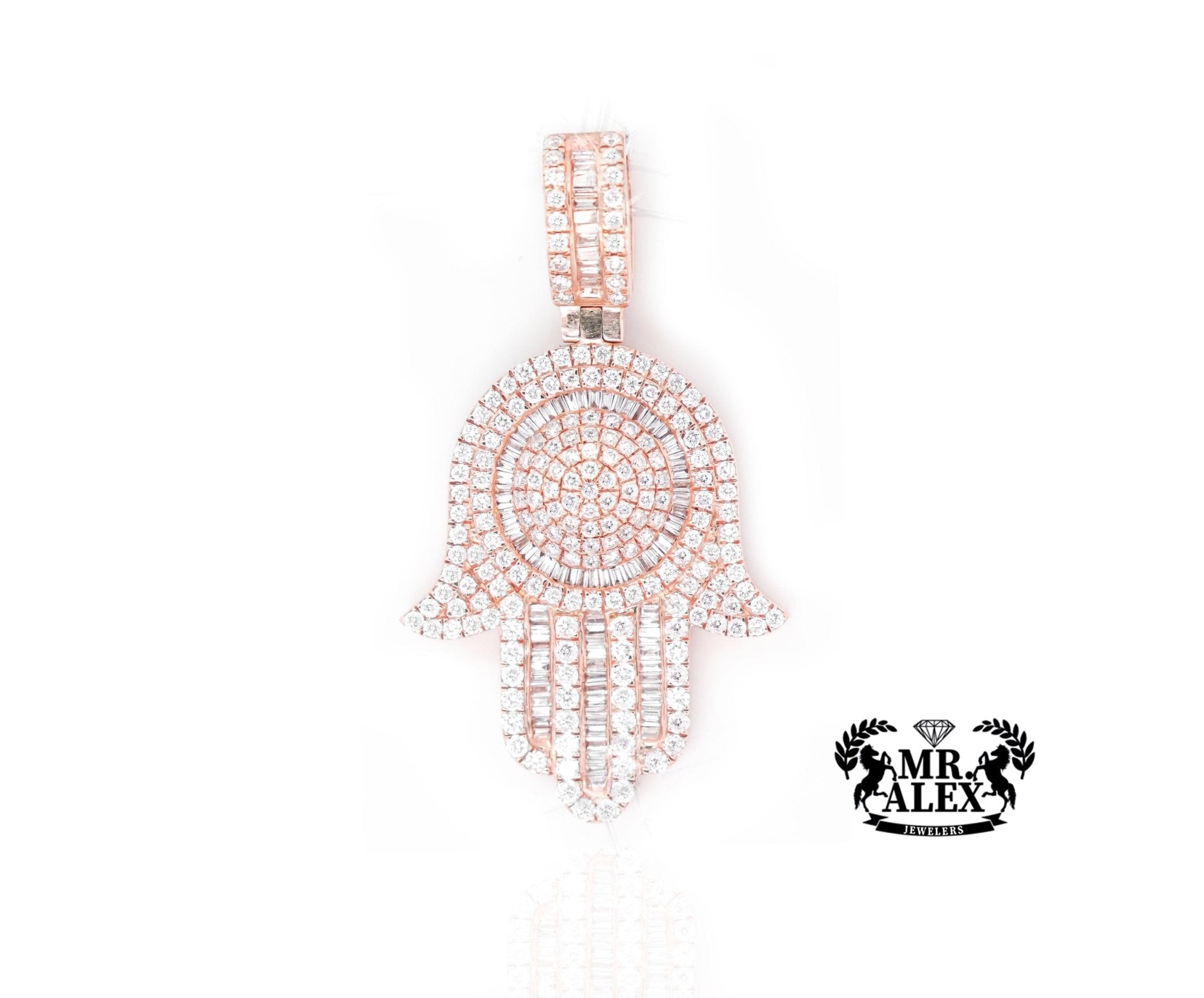 14K Gold Grand Hamsa Hand Pendant with 2.75ct – Mr. Alex Jewelry