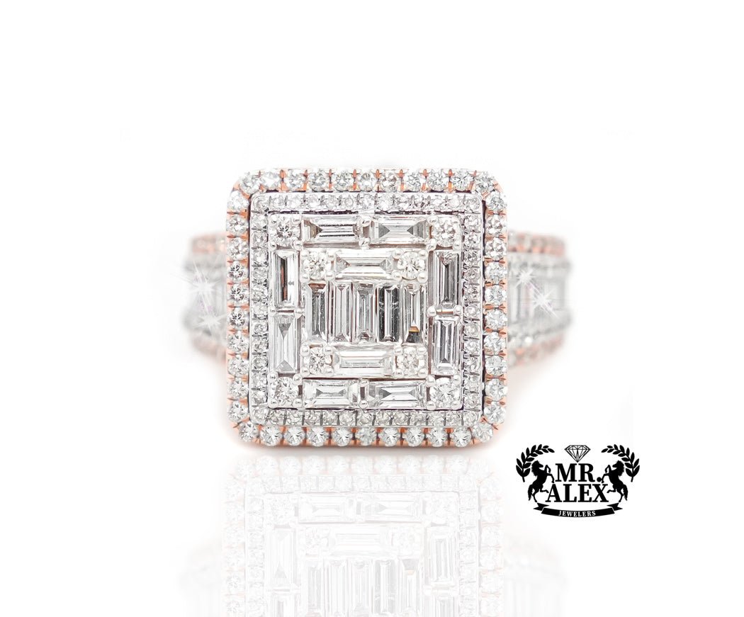 14k Sovereign Stone Band Diamond Ring 4.70ct - Rings | Mr. Alex Jewelry