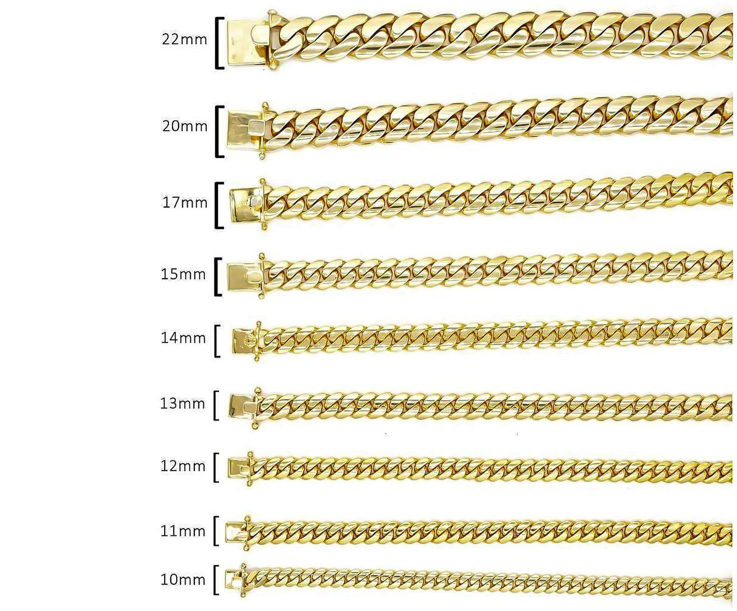 Miami Cuban Link Solid Gold Bracelets Mr Alex Jewelry
